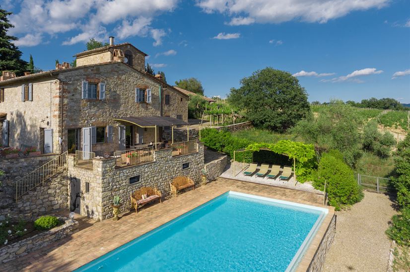 Tuscany Villa Valliole - Rental in Lecchi in Chianti - Gaiole in ...